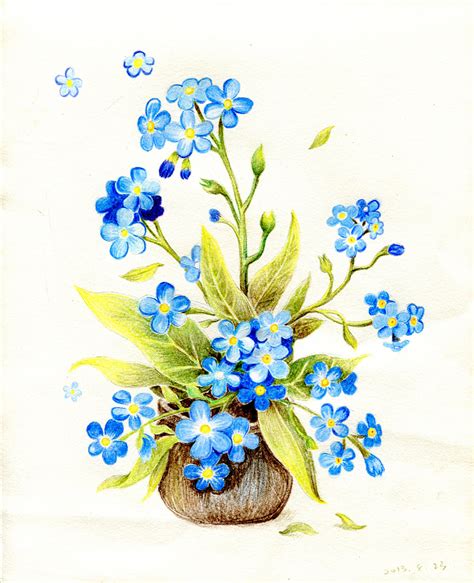 彩色铅笔手绘画 花4插画创作习作在路上的zhu原创作品 站酷zcool