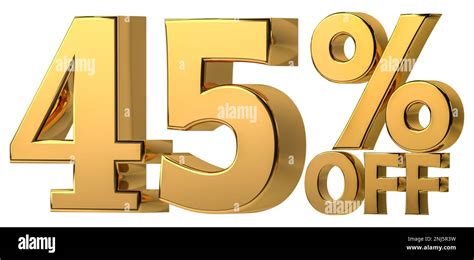D Golden Off Discount Isolated On Transparent Background For Sale Promotion Number With