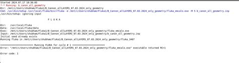Error Code 1 While Running Fluka Running And Runtime Errors FLUKA
