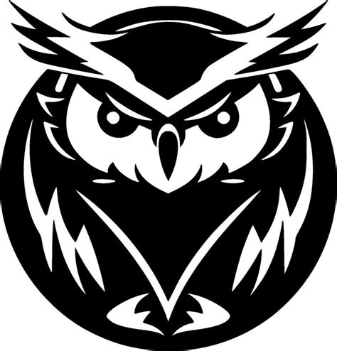 búho negro y blanco aislado icono vector ilustración Vector en Vecteezy