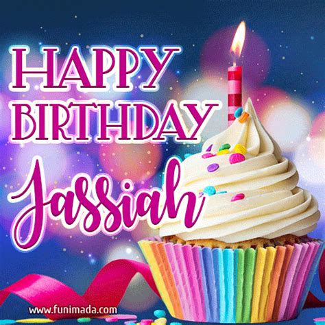 Happy Birthday Jassiah Vibrant Cupcake  Download On