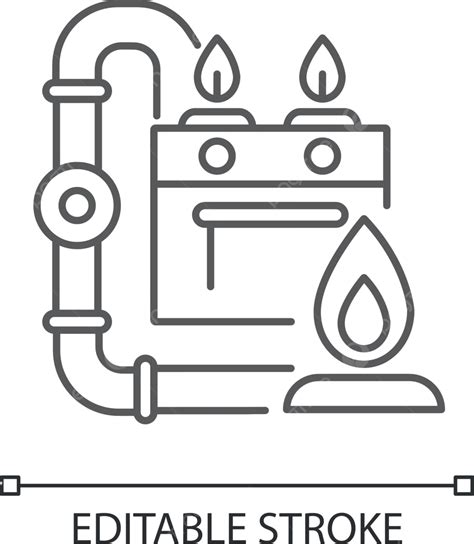 Gas Pipework Linear Icon Outline Concept Icon Vector Outline Concept