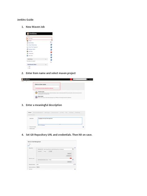 Jenkins Guide 1 New Maven Job Pdf