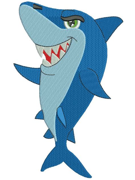 Shark Filled Machine Embroidery Digitized Design Pattern Embroiderymonkey