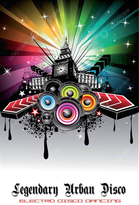 Abstract Urban Disco Event Background Dj Background Night Vector Dj