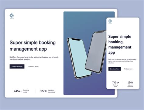 App React Landing Page Template For App
