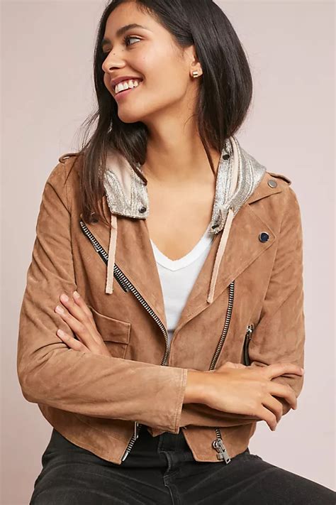 Doma Hooded Suede Jacket Anthropologie