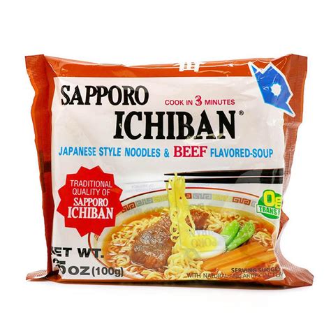 Sapporo Ichiban Japanese Style Noodles And Beef Flavored Soup Anytime