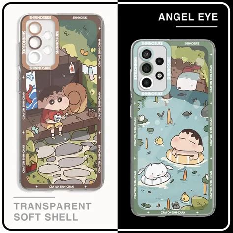 Funda Transparente De Dibujos Animados Para Samsung Galaxy Crayones