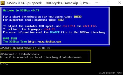 Dosbox 的保姆级安装及使用教程（超详细） Csdn博客