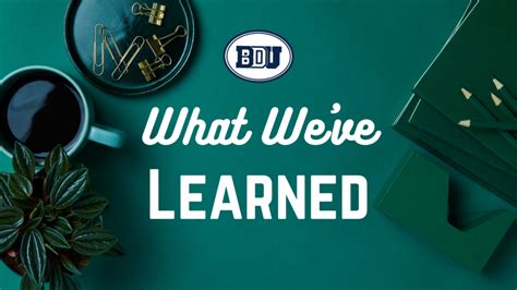 What We Ve Learned Part One BUSINESS DEVELOPMENT UNIVERSITY