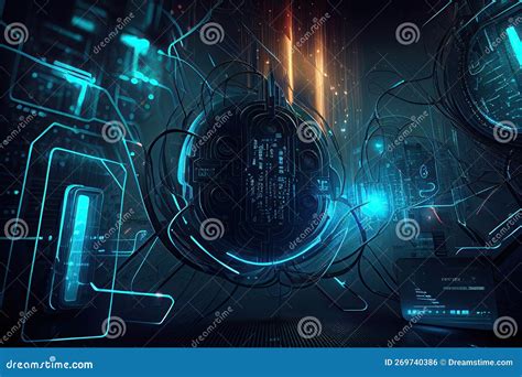 Technology Background Blue Glow Light Abstract Digital Graphic Design