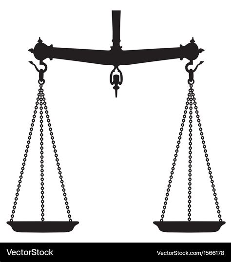 Hand Held Beam Balance Scale Silhouette Royalty Free Vector
