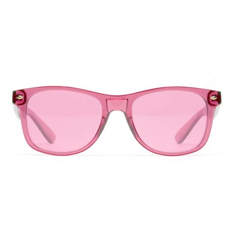 Rainbowoptx Rose Pink Sunglasses Translucent Frames Men And Women