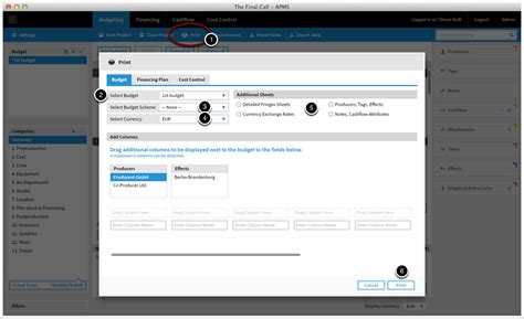 Print Dialogue Kosma The Next Generation Budget Management Software