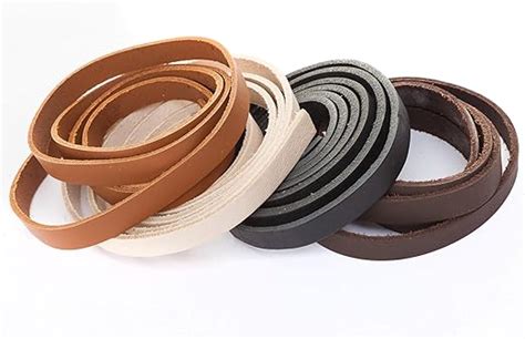 Esnado Lederband Lederriemen Flach 15 X 2 Mm Hellbraun 1 Meter