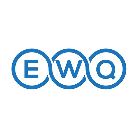 EWQ letter logo design on black background. EWQ creative initials ...