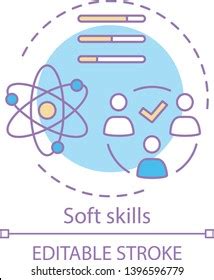 Soft Skills Concept Icon Teamwork Idea Stock Vector Royalty Free