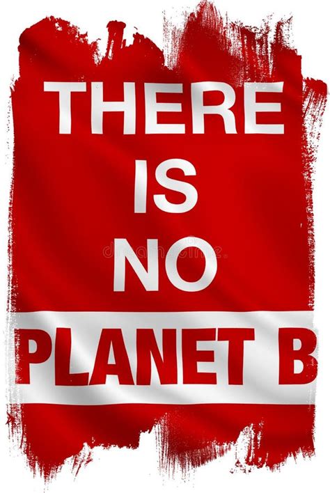 No Planet B Environment Campaign Poster Stock Illustration