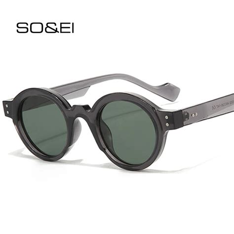 Tak EI Okr G E Okulary Przeciws Oneczne M Skie Punk Podw Jne Odcienie UV Retro