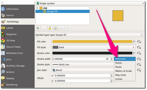 Grosor de línea para exportar PDF QGIS CodeBug