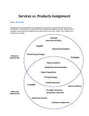 MKT241 JES FRIAS ServicesVsProductsAssignment Docx Services Vs