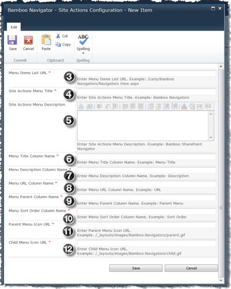 configuring the bamboo site action menu feature bamboo solutions