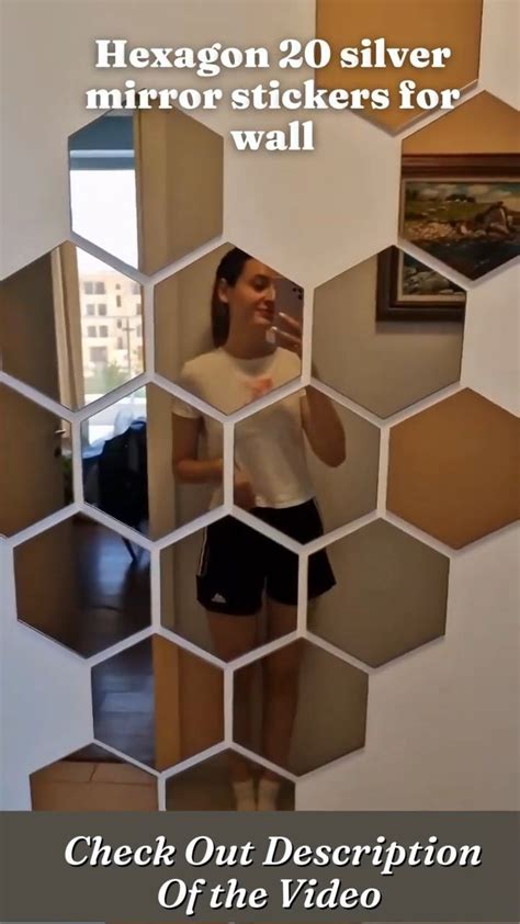 Acrylic Mirror Wall Stickers Decal Geometric Greek Key Pattern Acrylic