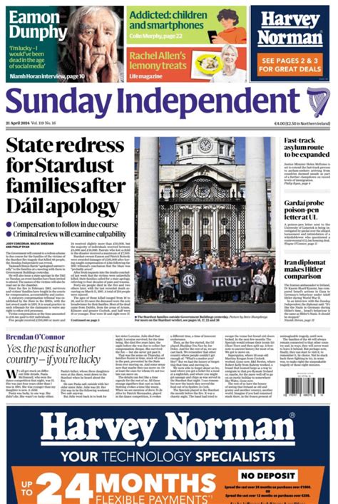 What The Papers Say Sundays Front Pages News Kildare Nationalist