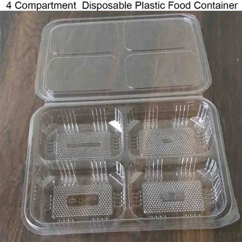 10x6x3inch 4 Compartment Plastic Food Container At ₹ 17 Piece In