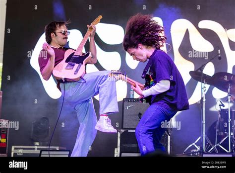 Christopher Vanderkooy Left And Neil Smith Of Peach Pit Perform During The 2023 Bonnaroo Music