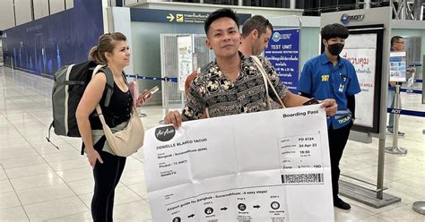 Filipino Traveler Prints Out Life Size Boarding Pass From Bangkok To Phuket And The Internet