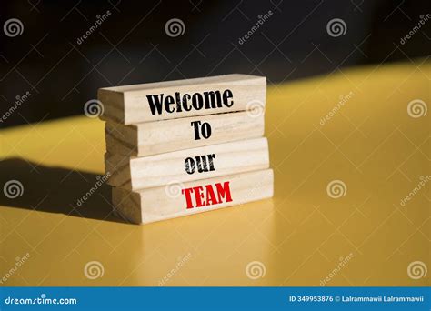 Welcome To Our Team Symbol Concept Words Welcome To Our Team On Wooden