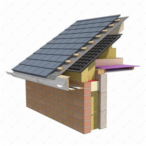 Dl298 Slate Roof Eaves Detail Masonry Cavity Wall