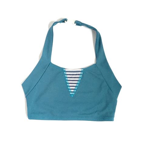 Girls Swimming Top In Teal The Bathers Company