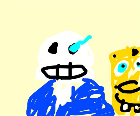 Pregnant Sans With Spongebob Drawception