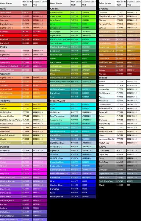 Rgb Web Colors