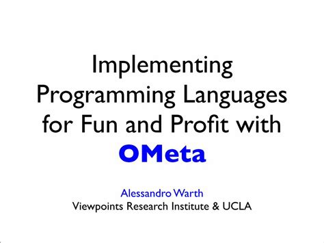Pdf Implementing Programming Languages For Fun And Dokumen Tips