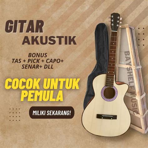 Promo Gitar Akustik Senar String Murah High Quality Untuk Pemula Diskon