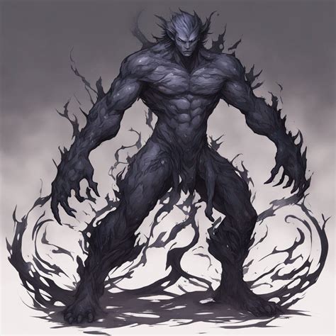 Male Shadow Elemental Naked By Astraeus567 On Deviantart