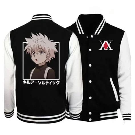 Hunter X Hunter Killua Zoldyck Black Baseball Jacket