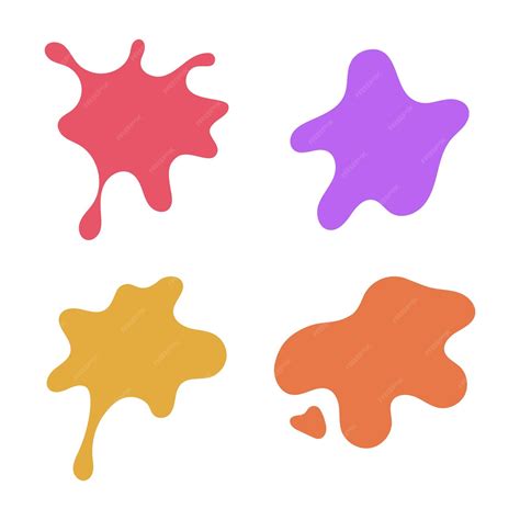 페인트 스플래트 세트 무료 벡터