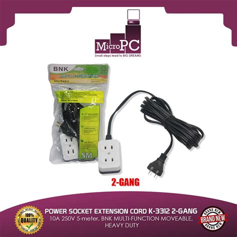 Power Socket Extension Cord K Gang A V Meter Bnk Multi Function Moveable Heavy