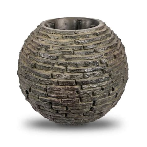 Stacked Slate Sphere 18″ Dia 46 Cm The Gardens Nursery
