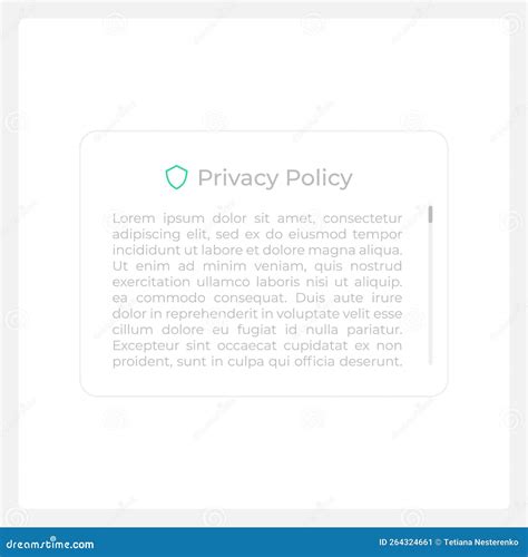 Privacy Policy Ui Element Template Stock Vector Illustration Of Design Chart 264324661