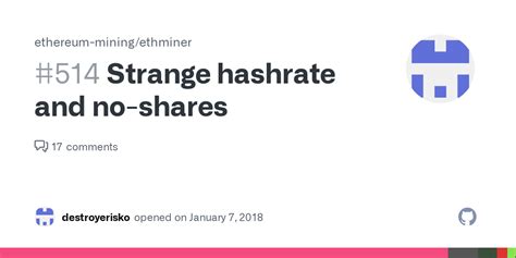 Strange Hashrate And No Shares · Issue 514 · Ethereum Miningethminer · Github