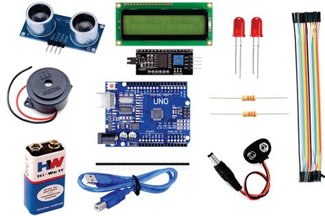 Flood Detection Project Kit Arduino 16x2 Lcd Ultrasonicbuzzer
