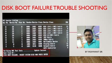 How To Troubleshoot Disk Boot Failure Problem In Pc Or Laptops By Yashwant Sir Youtube