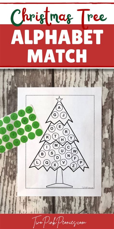 Christmas Alphabet Match Printable Christmas Alphabet Kindergarten