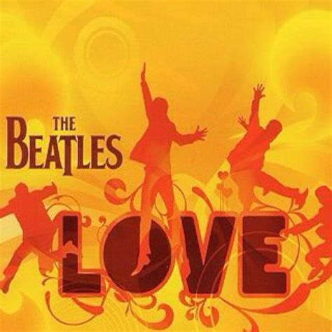 The Beatles Love Album Cover In Red And Yellow Tomorrow Never Knows